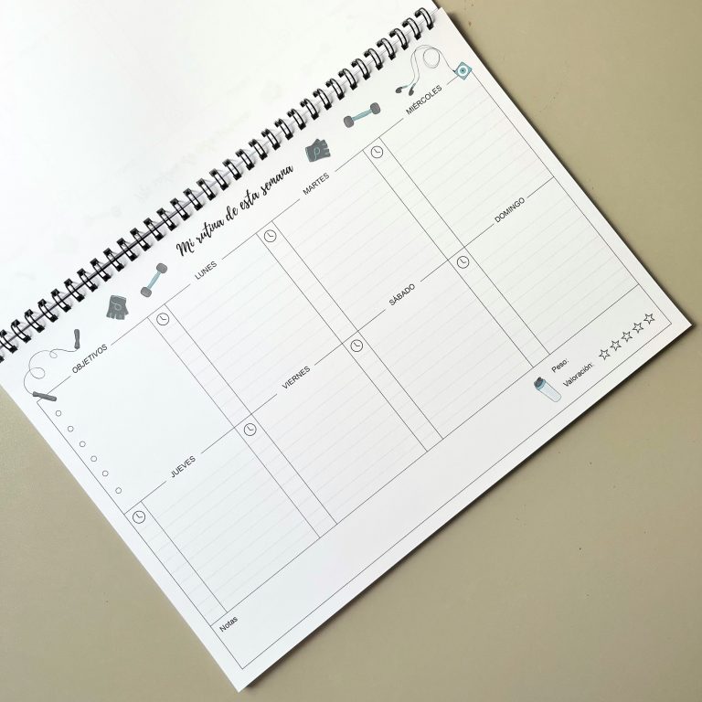 Planificador semanal «Mi rutina» - Laura Fergué